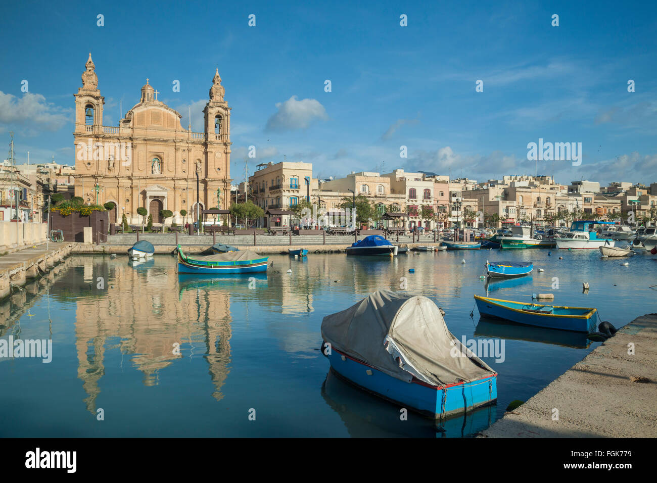 Sunny day in Msida, Malta Stock Photo - Alamy