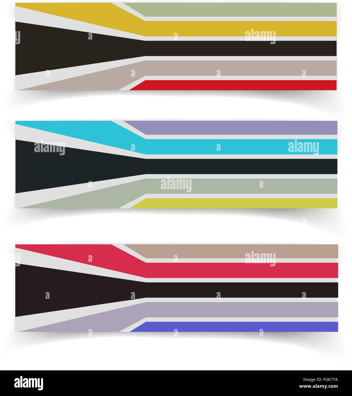Striped fabric textured vector banners eps 10 vector illustration Stock ...