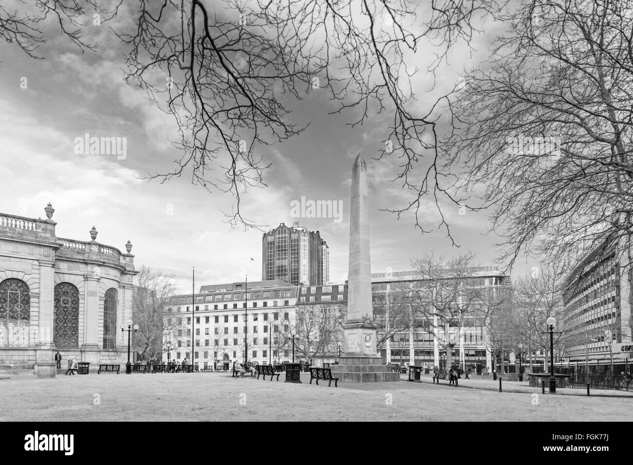 Colmore Row in monochrome, Birmingham, England, UK Stock Photo - Alamy