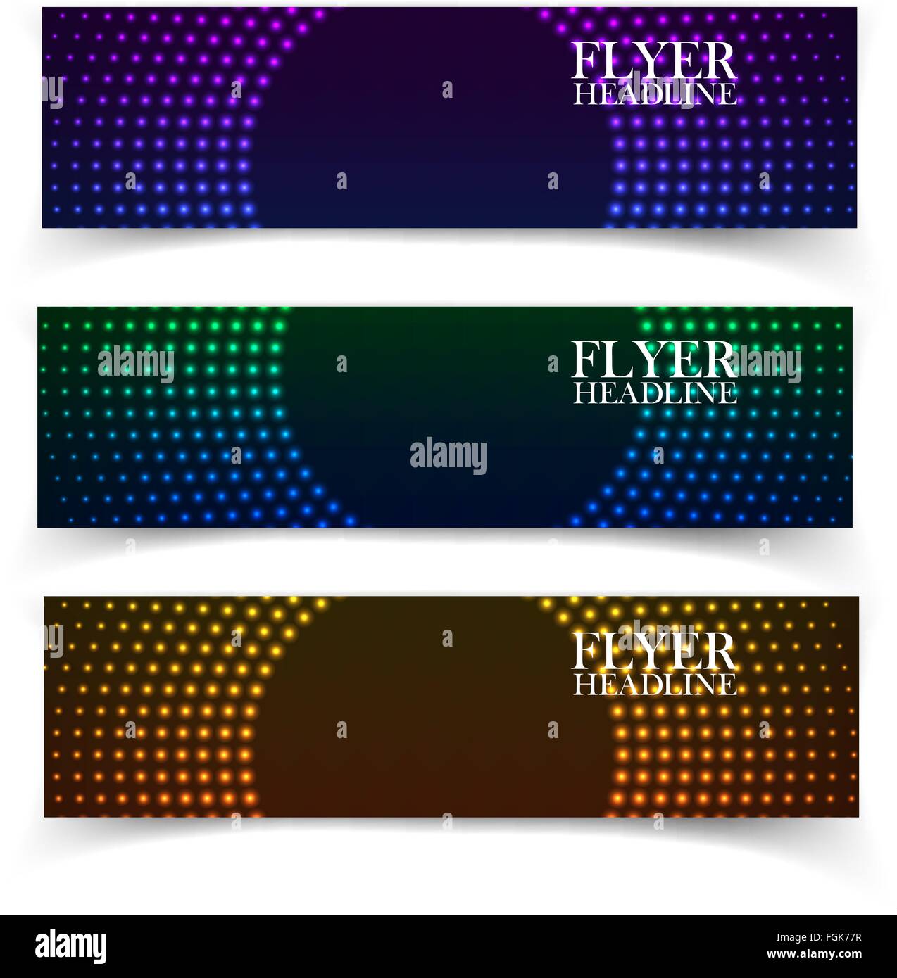 Vector web banners One, two, three. Presentation slide template ...