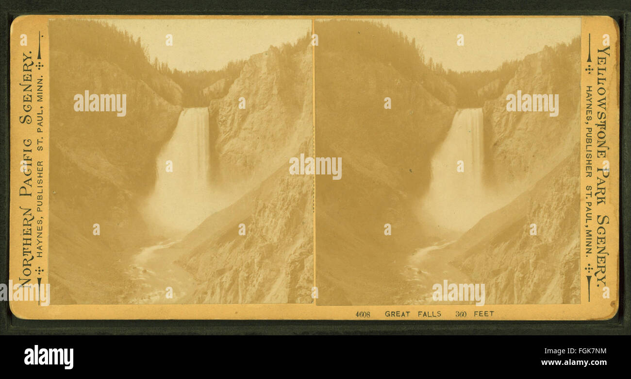 A photograph showing Great Falls, with a height of 360 feet, capturing ...