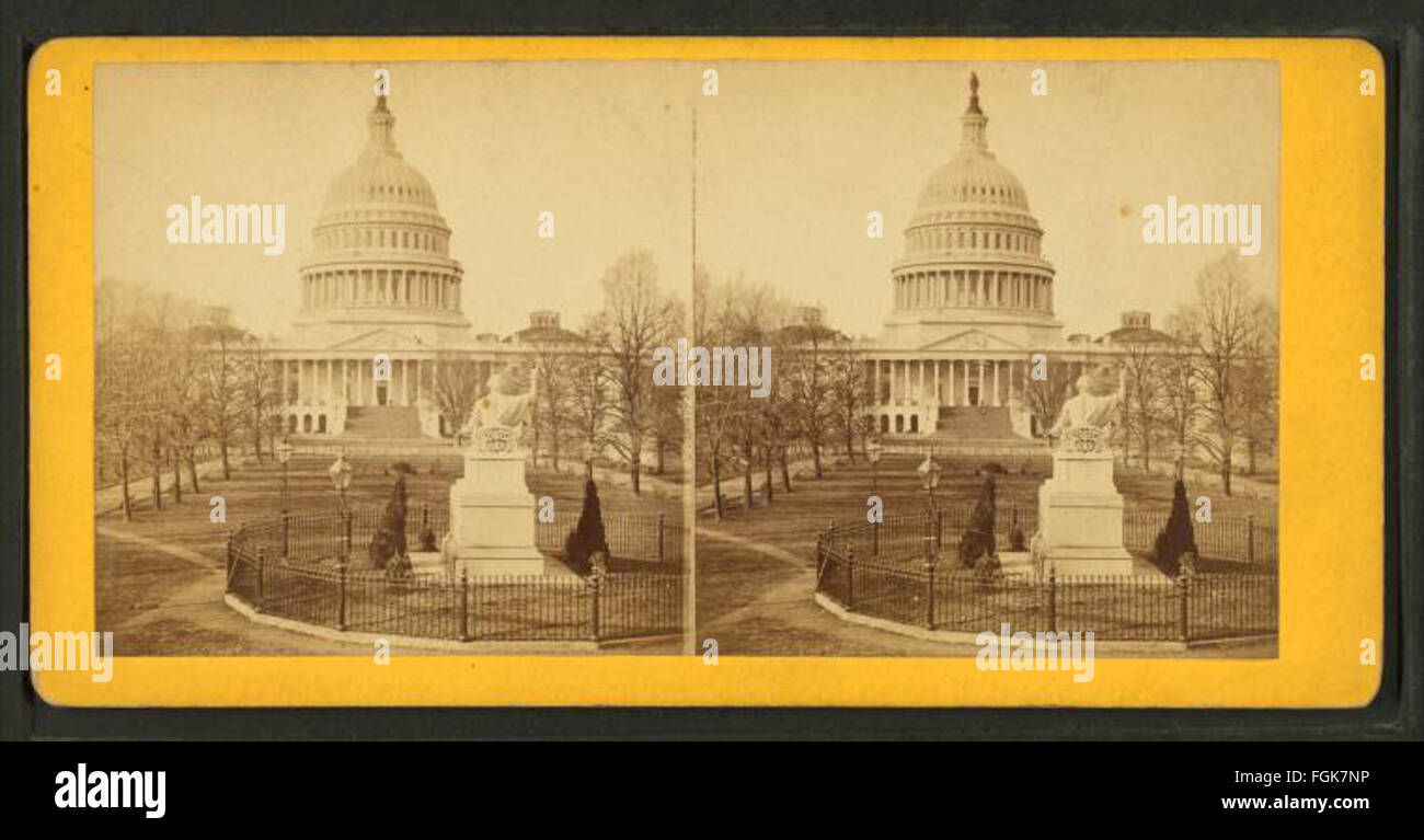 This photograph by Bell & Bro. shows Greenough's Statue of Washington ...