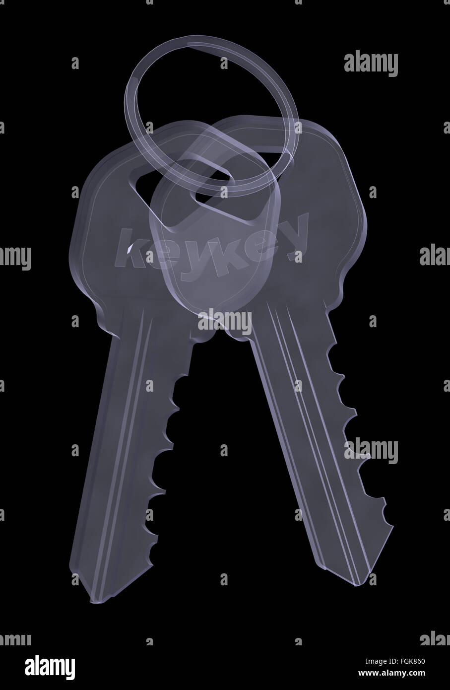 Xray of door keys Stock Photo - Alamy