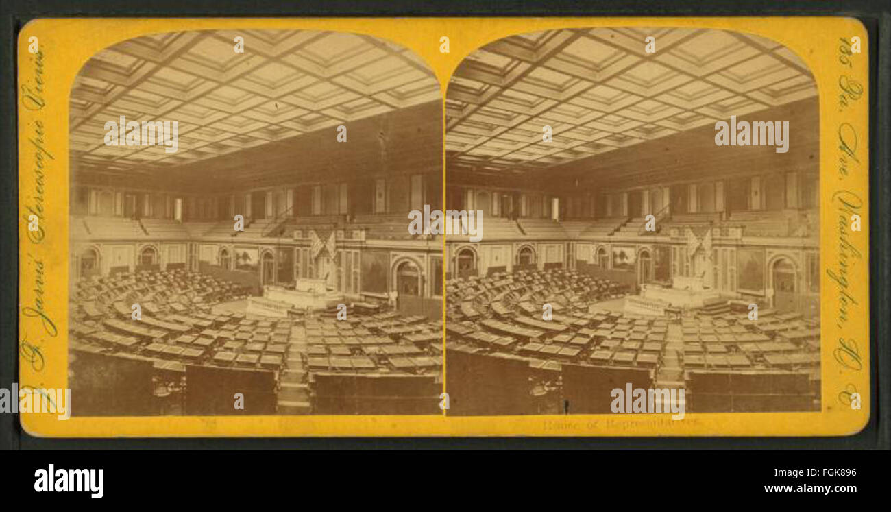 This historical photograph by John F. Jarvis captures the U.S. House of ...