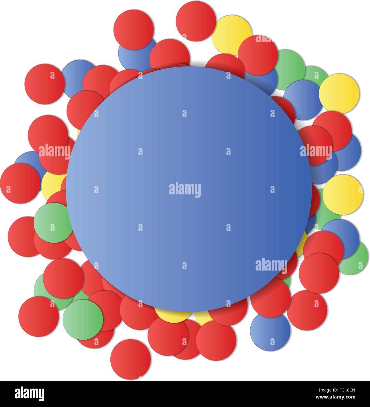 Vector Illustration of confetti round celebration theme Stock Vector ...