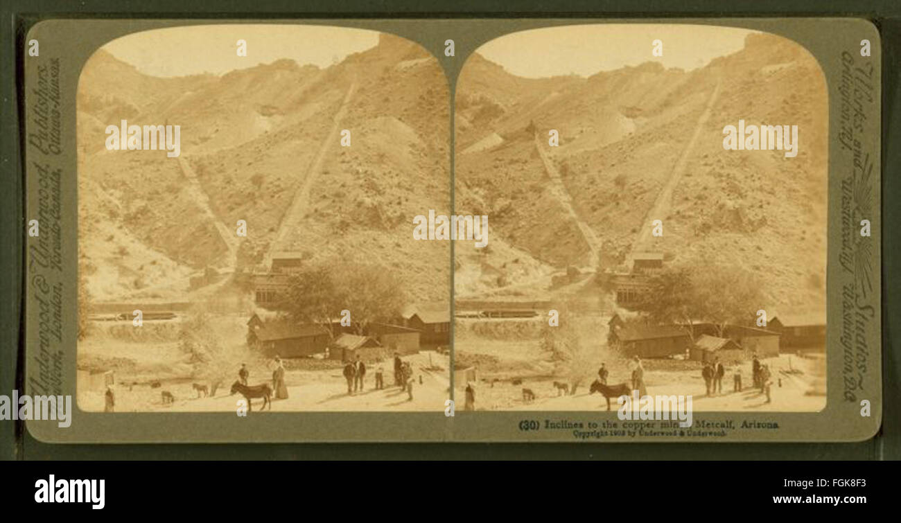 Inclines to the copper mines, Metcalf, Arizona, by Underwood ...