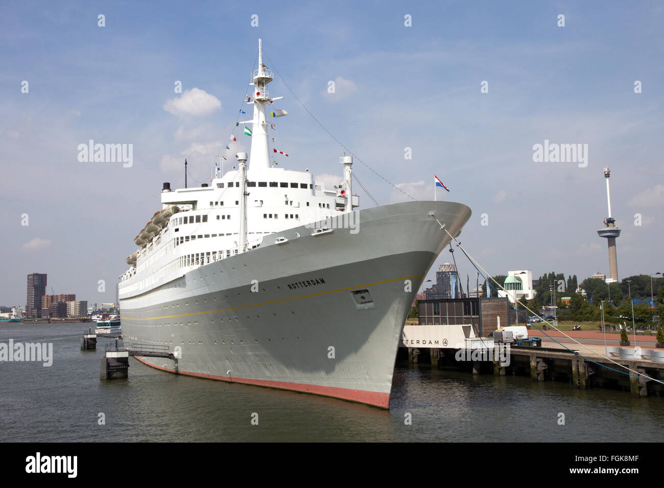 The SS Rotterdam is a 228-meter, 13-deck former flagship of the Holland ...