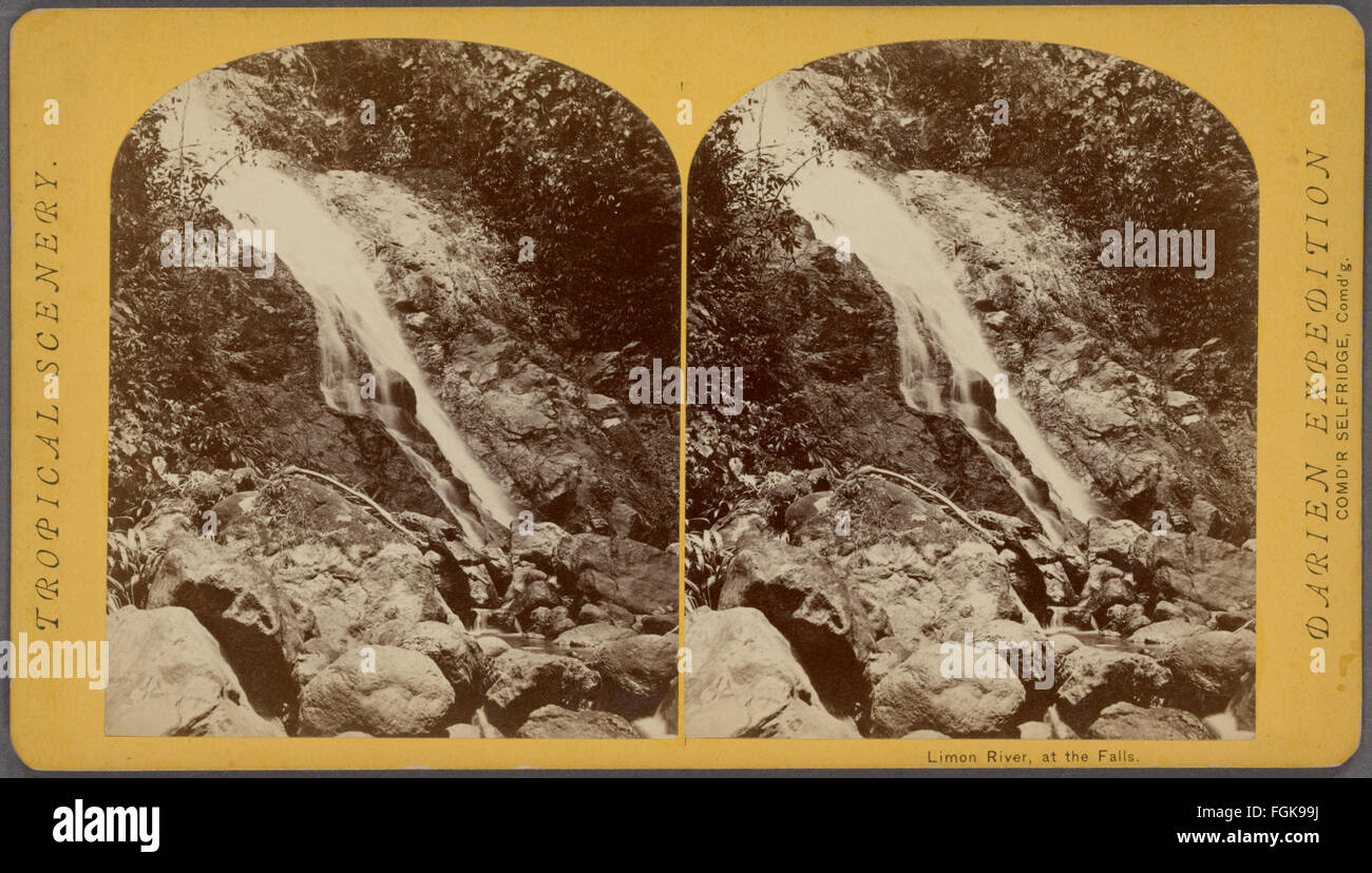 This photograph by John Moran shows the Limon River at its falls ...