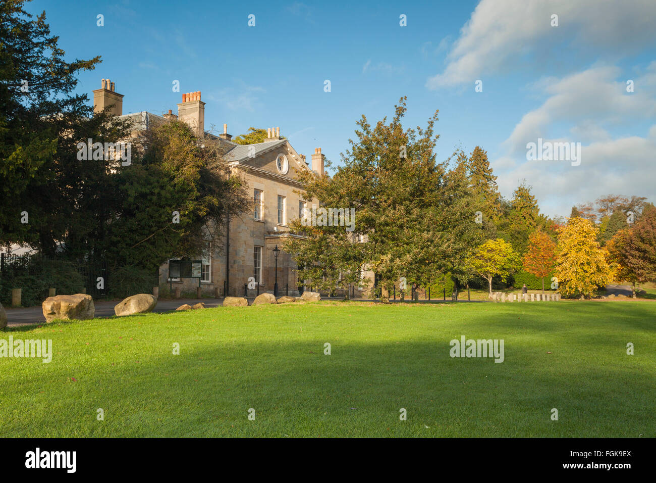 Autumn morning at Stanmer House, East Sussex, England. South Downs ...