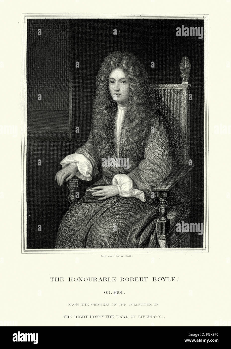 Robert boyle 1627 1691 anglo irish chemist and physicist engraving hi ...