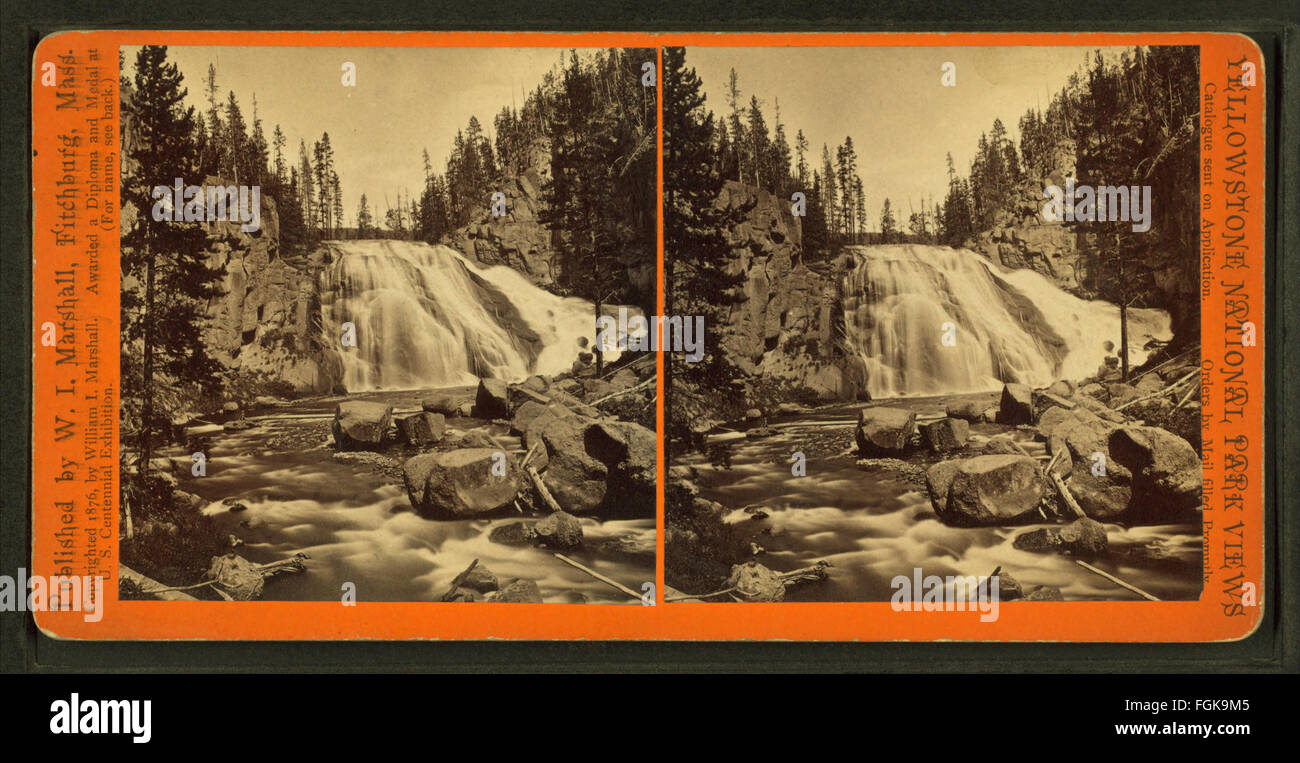 A photograph by I.W. Marshall showing Madison Fall, an 80-foot high ...