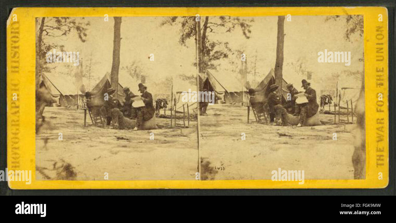 Photograph by Mathew B. Brady showing Major General Burnside and the ...