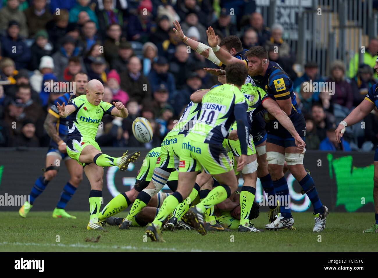 Sixways Stadium, Worcester, UK. 20th Feb, 2016. Aviva Premiership ...