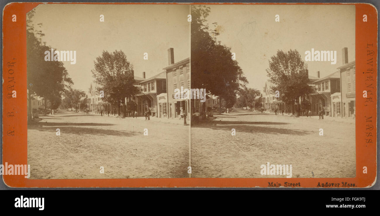 A photograph by A. B. Hamor showing Main Street in Andover ...