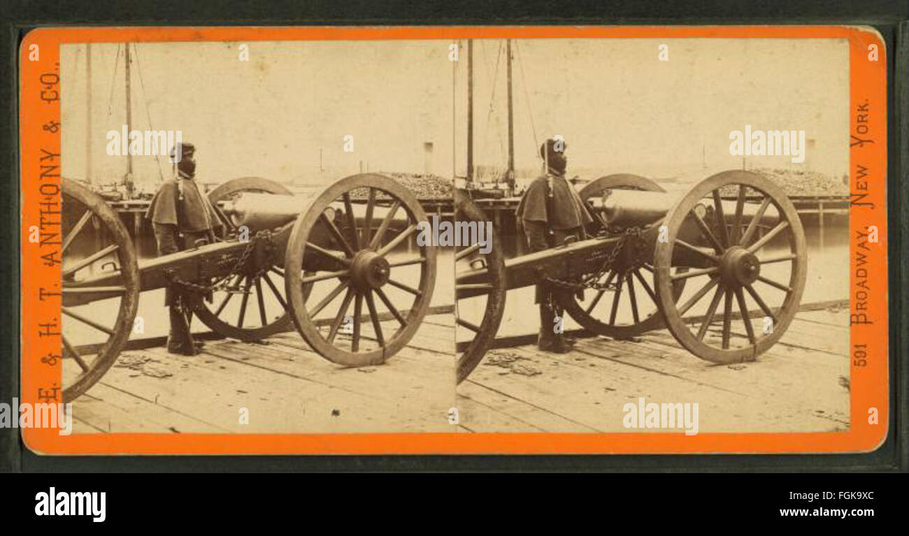 A 12 pound brass cannon, Ordnance Wharf, City Point, Va, from Robert N ...