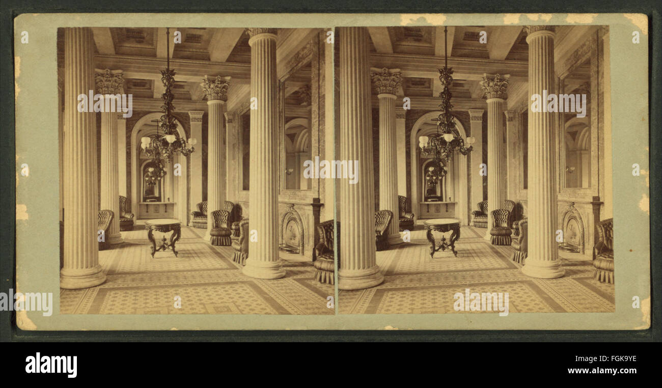 The Marble Room in the U.S. Capitol, depicted in a stereoscopic view ...