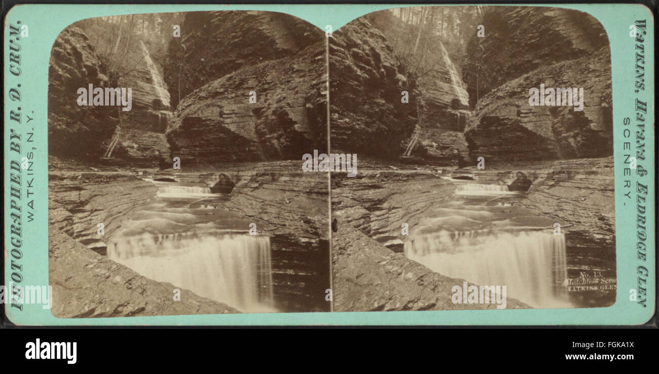 This photograph by R.D. Crum captures a scenic view of Watkins Glen ...