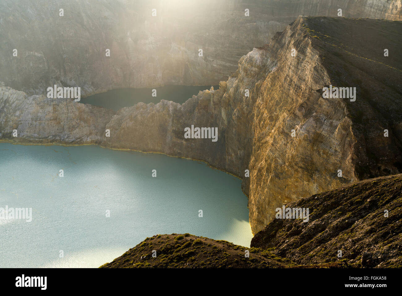 Coloured Kelimutu volcano Crater Lakes in Moni, Flores, Indonesia, Asia ...