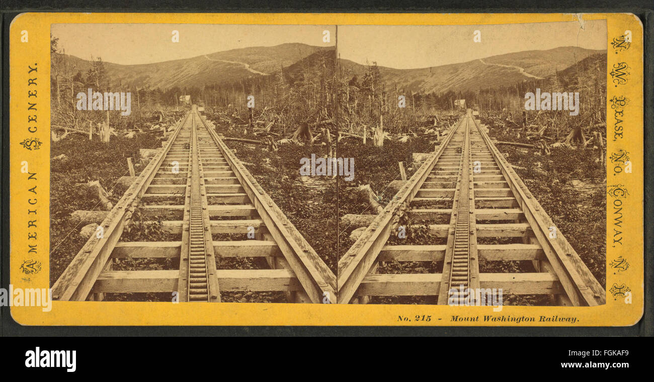 A photograph of the Mount Washington Railway, taken by Nathan W. Pease ...