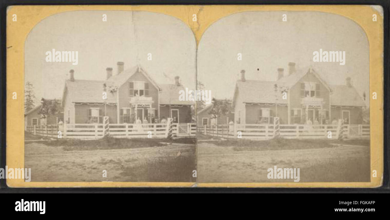 A photograph by J. A. Mather showing Mrs. Stewart's residence on Perry ...