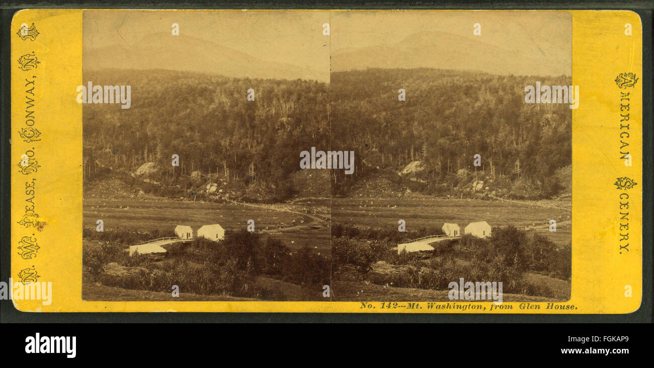 This photograph captures Mount Washington from the Glen House ...
