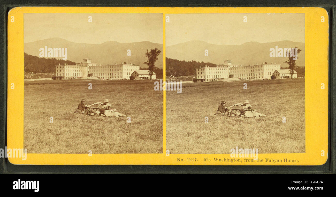 This photograph shows Mount Washington viewed from the Fabyan House ...
