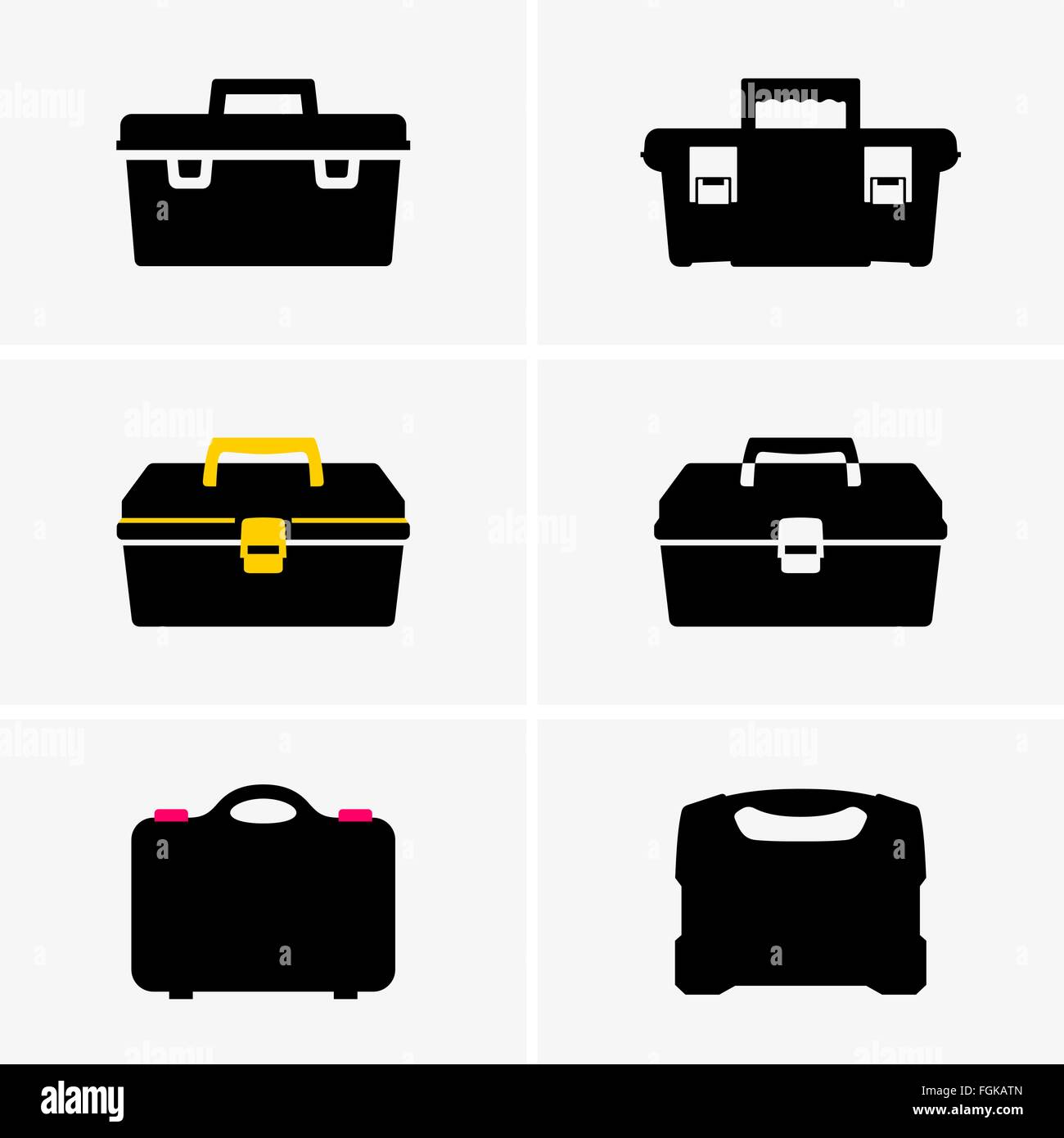 Construction tool boxes Cut Out Stock Images & Pictures - Alamy