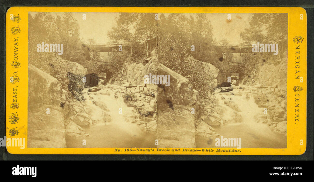 A photograph by Nathan W. Pease of Nancy's Brook and Bridge in the ...
