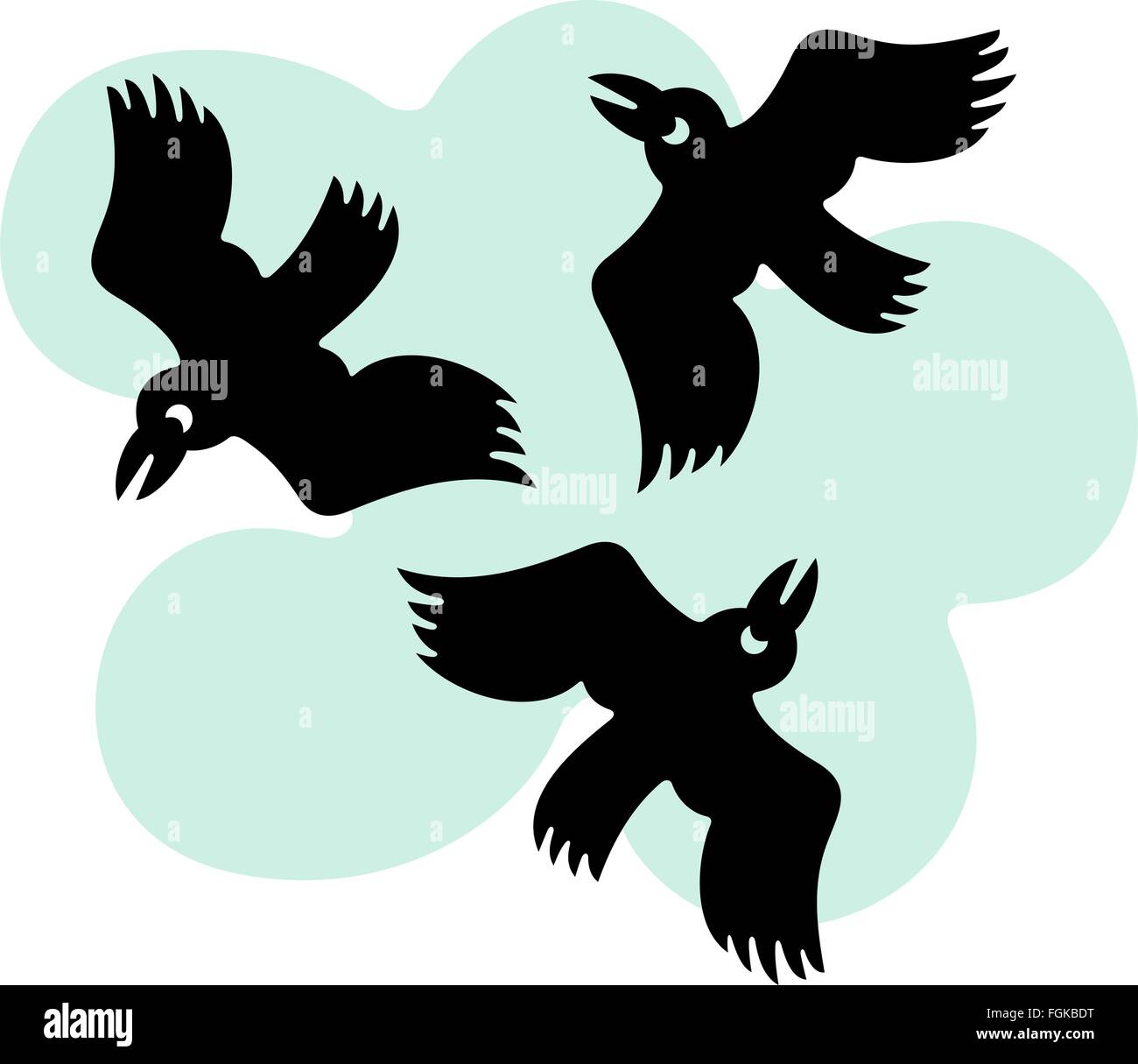 Round flying birds Stock Vector Image & Art - Alamy