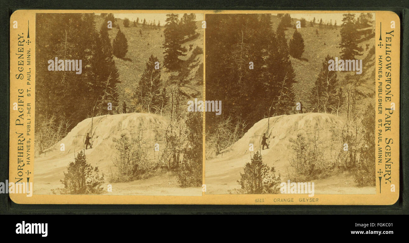 Orange Geyser, by Haynes, F. Jay (Frank Jay), 1853-1921 Stock Photo - Alamy