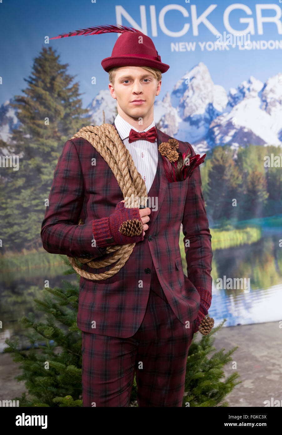 NEW YORK, NY - FEBRUARY 3, 2016: Clark Bockelman poses at Nick Graham ...