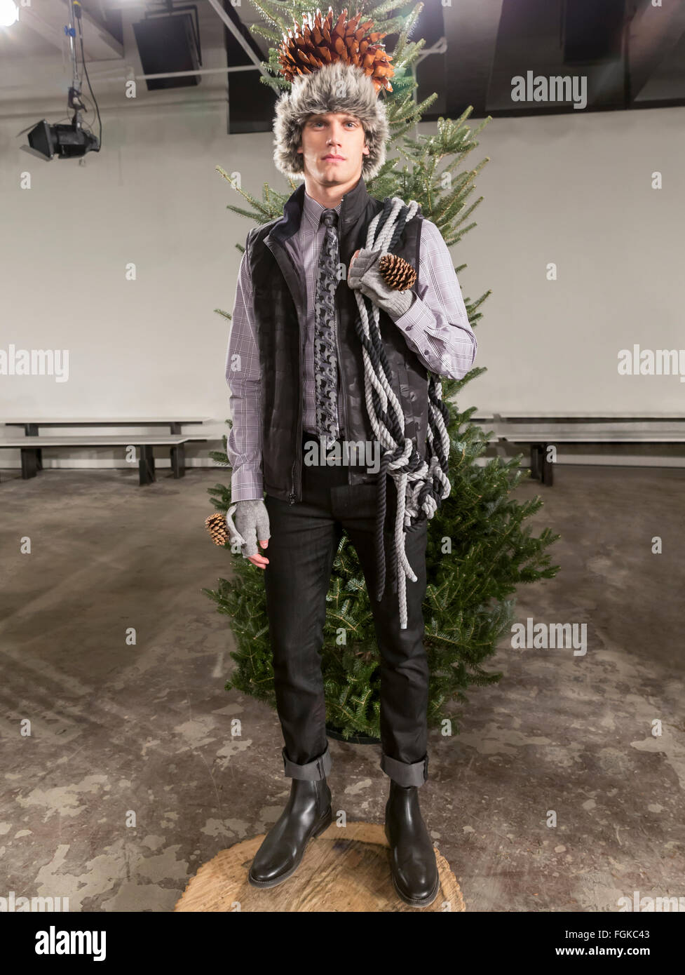NEW YORK, NY - FEBRUARY 3, 2016: Sean Harju poses at Nick Graham ...