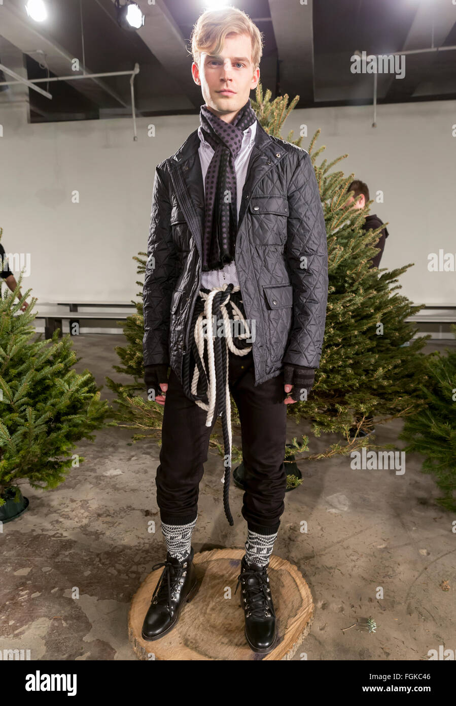 NEW YORK, NY - FEBRUARY 3, 2016: Taylor Ashmore poses at Nick Graham ...