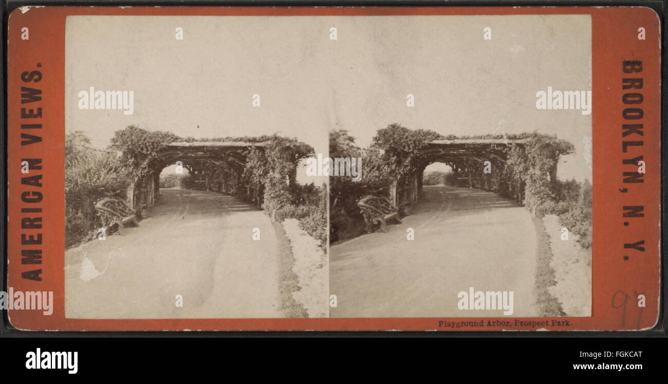 A photograph of the Playground Arbor in Prospect Park, Brooklyn ...