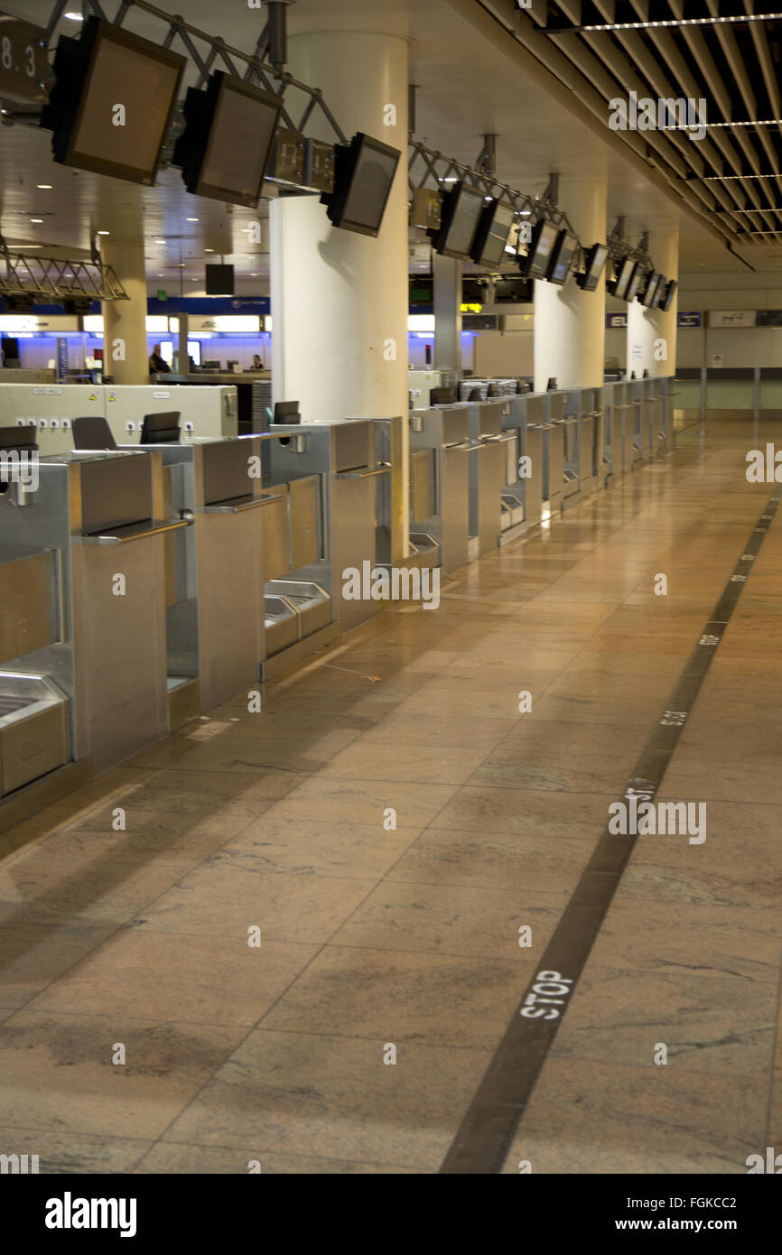 Empty departure gates in airport terminal Stock Photo - Alamy