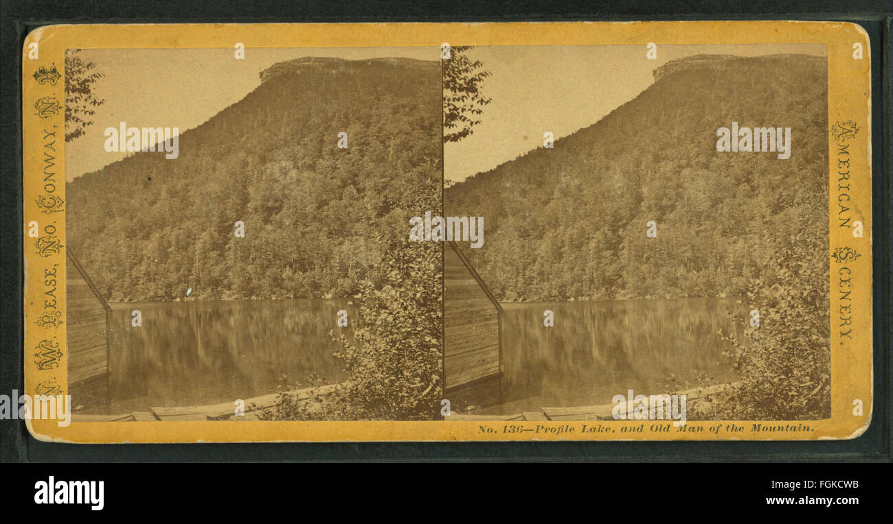 This photograph by Nathan W. Pease shows Profile Lake and the famous ...