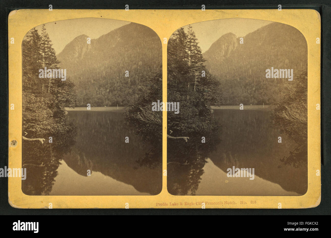 Photograph of Profile Lake and Eagle Cliff in Franconia Notch ...