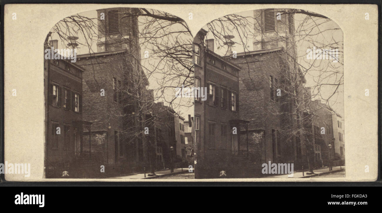 A photograph of Beecher's School in Brooklyn, highlighting the ...