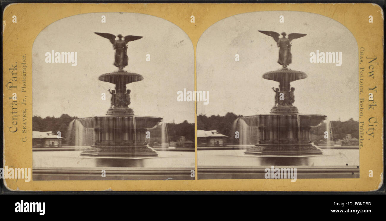 This photograph by Charles Seaver depicts Bethesda Fountain, capturing ...