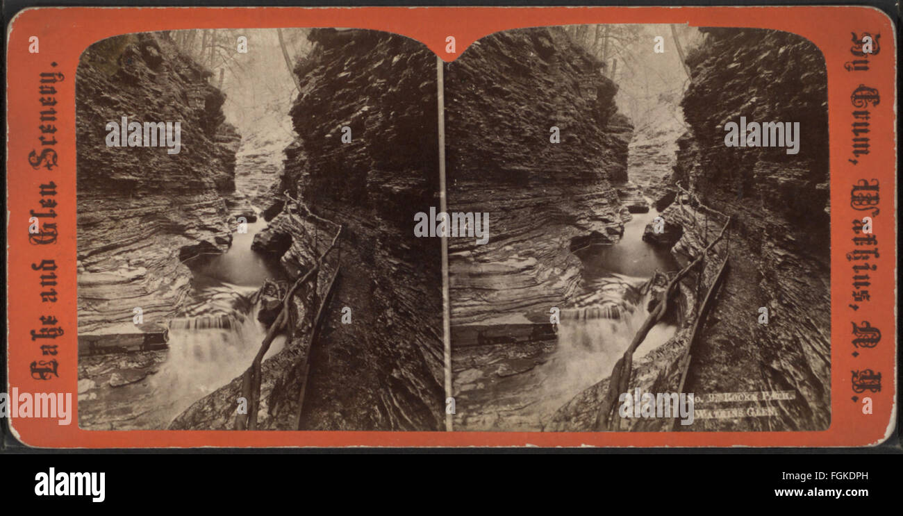 This photograph by R.D. Crum shows a rocky pass in Watkins Glen ...