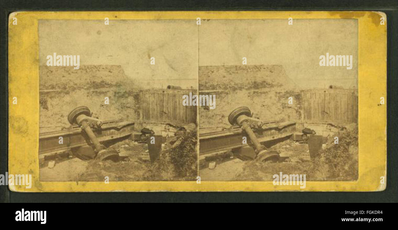 Image of the ruins of a 600-pounder Blakely Gun at Frazer’s Wharf ...