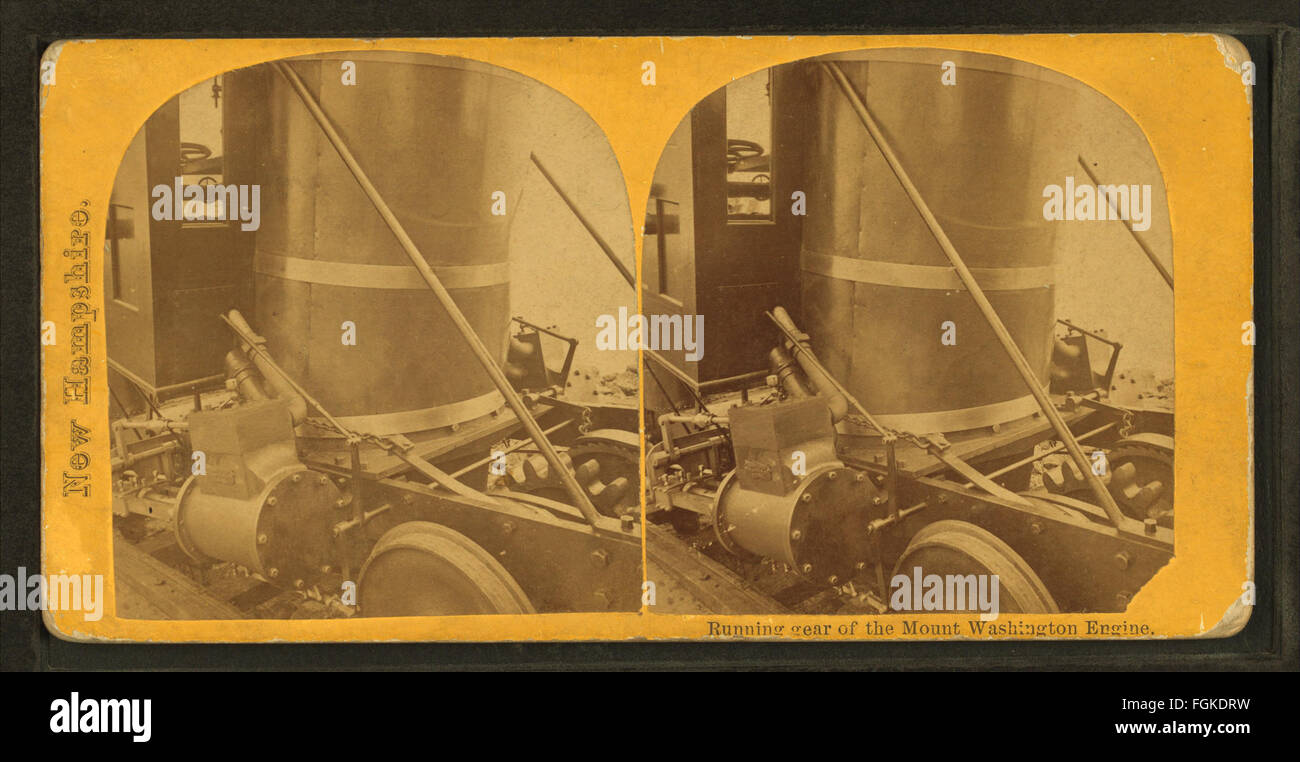 A photograph of the running gear of the Mount Washington Engine ...