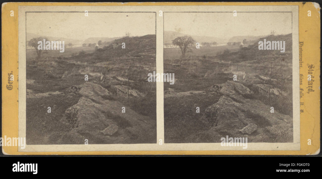 A photograph by Seneca Ray Stoddard showing the ruins of Fort ...