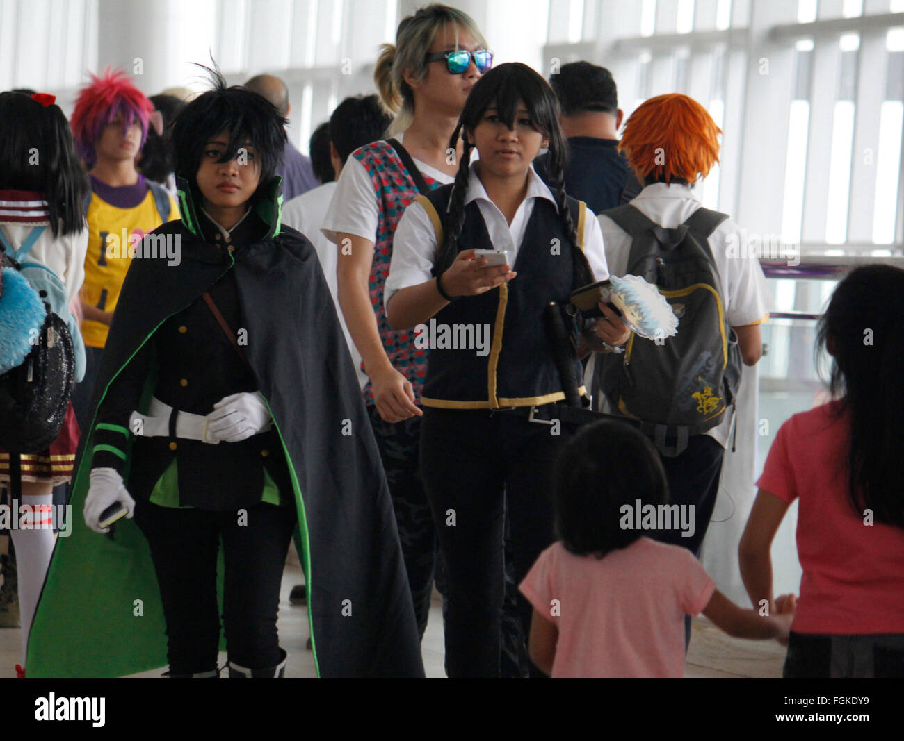 Pasay City, Philippines. 20th Feb, 2016. Filipino costume players ...