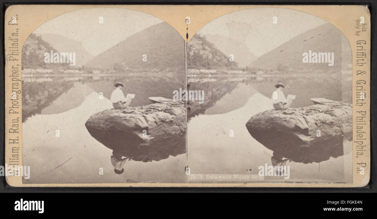 A photograph by William Herman Rau showing the scenery in the Delaware ...