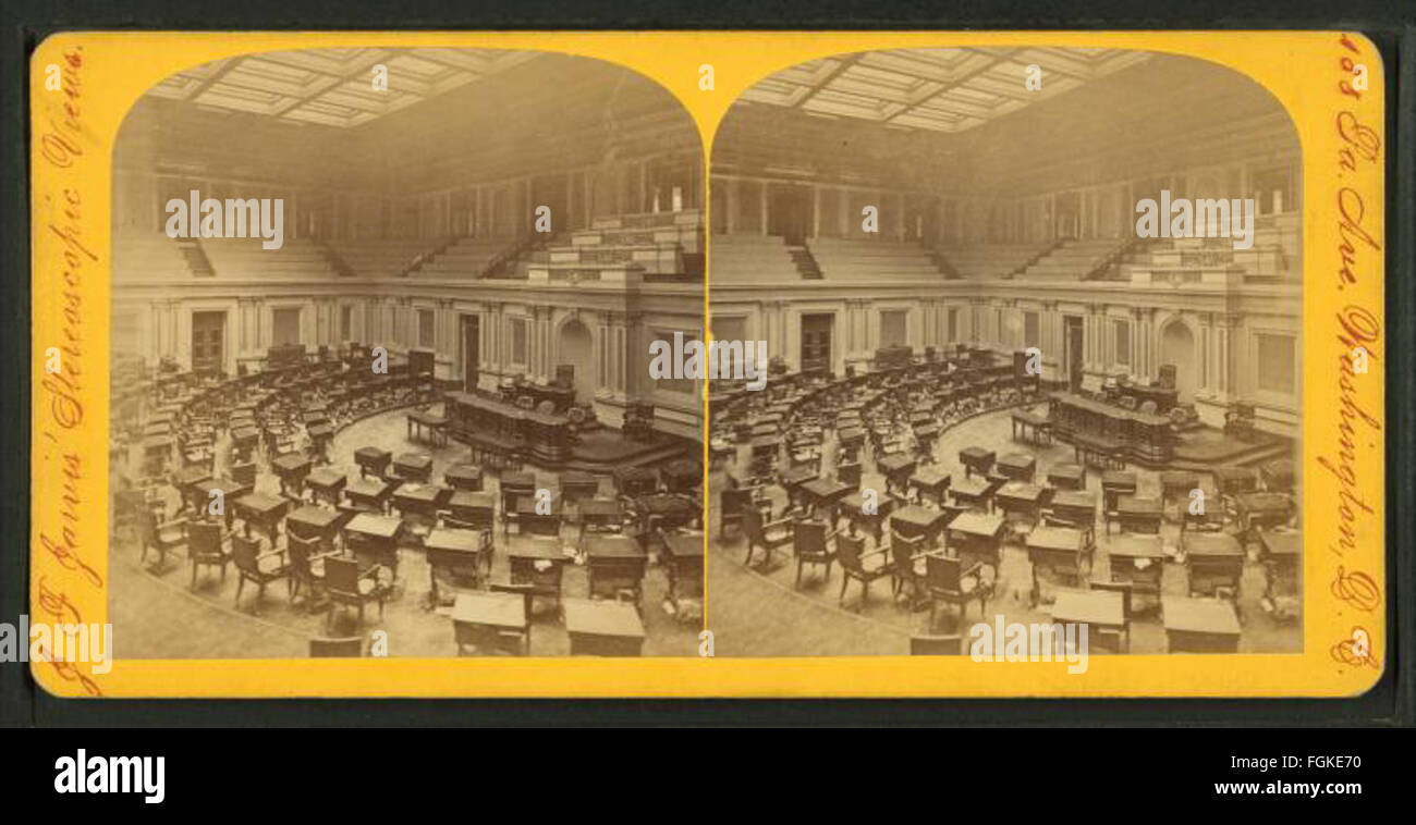 Interior view of the Senate Chamber, captured by John F. Jarvis. The ...