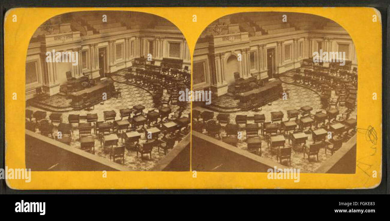 Senate Chamber, (in U.S. Capitol.), by Bell & Bro. (Washington, D.C ...