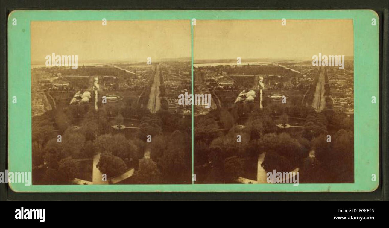 A bird's eye view from the U.S. Capitol, showing a wide perspective of ...