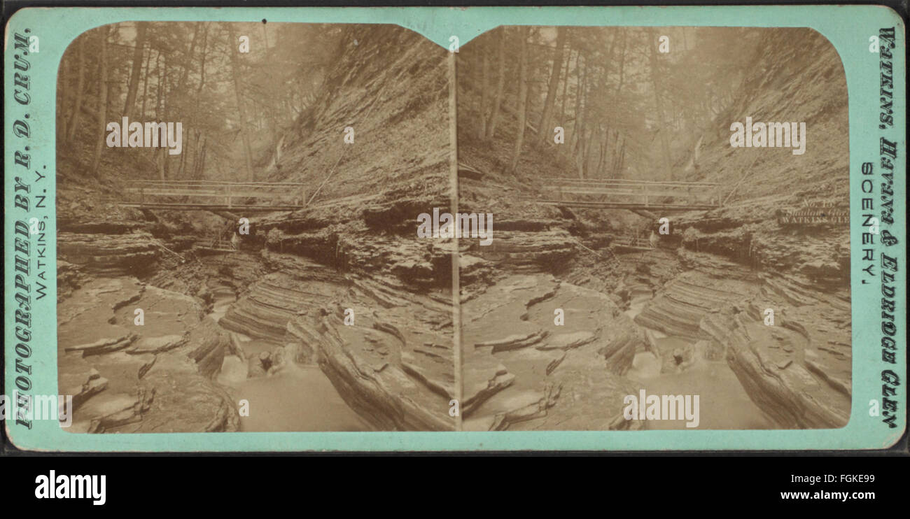A photograph by R. D. Crum showing Shadow Gorge in Watkins Glen ...