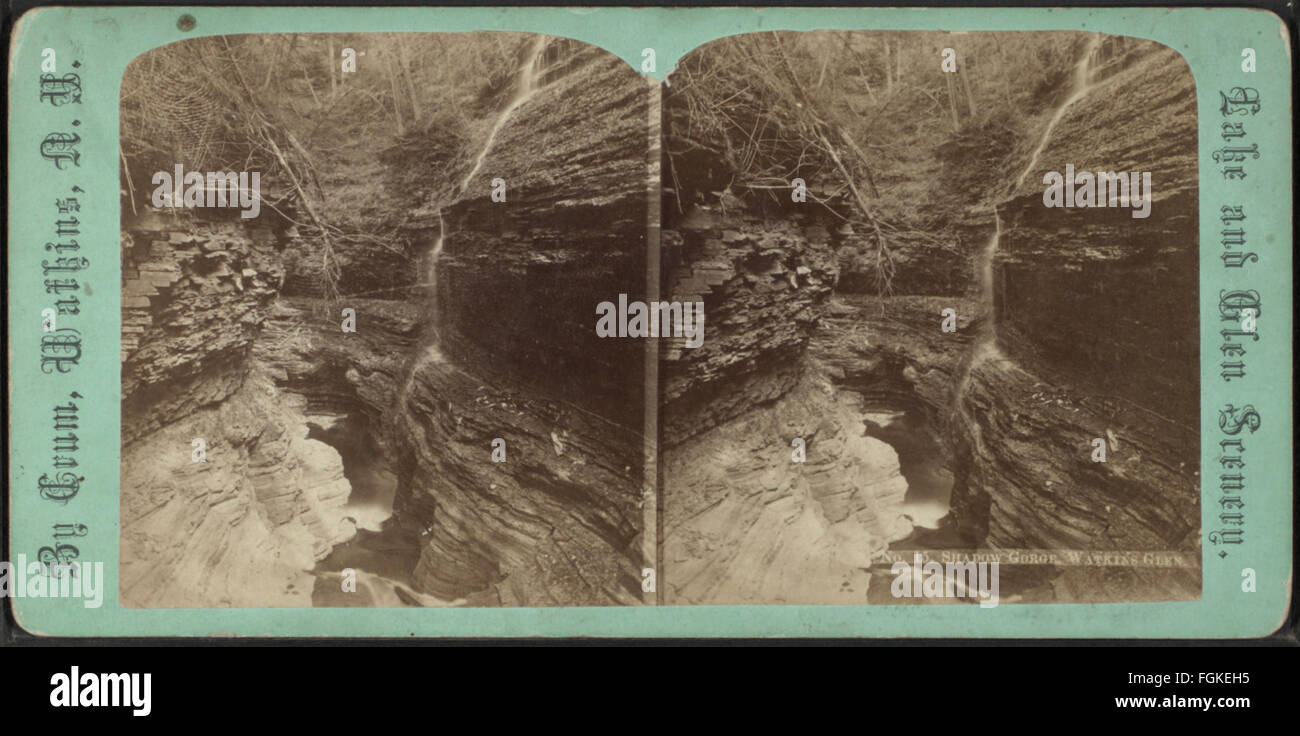 A photograph of Shadow Gorge in Watkins Glen, taken by R. D. Crum. The ...